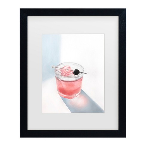 Julia Cherry Summer Cocktail Matted Framed Art : Target