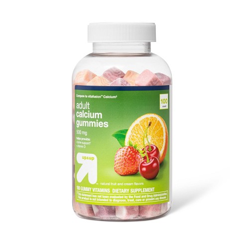 Calcium Gummies - Orange, Strawberry & Cherry - 100ct - Up & Up™ : Target