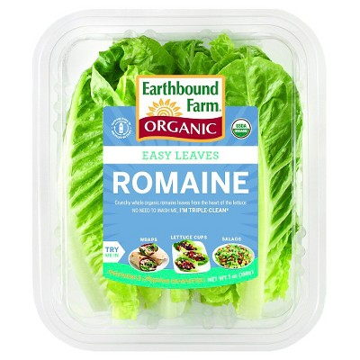 Earthbound Farm Organic Easy Leaves Romaine Lettuce – 7oz Package ...