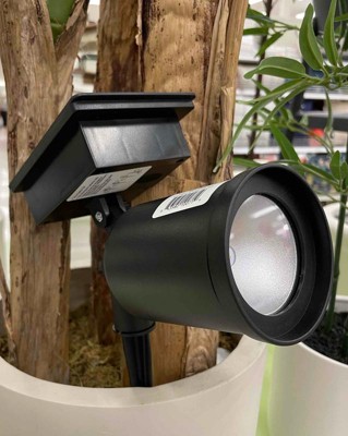 Short Solar Led Outdoor Spot Light Matte Black - Room Essentials™ : Target