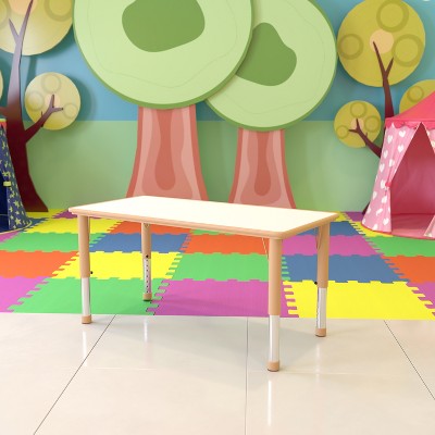 Emma And Oliver 23.625"w X 47.25"l Natural Plastic Adjustable Activity ...