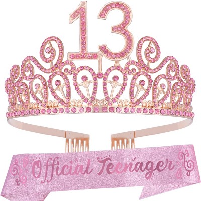 Meant2tobe 13th Birthday Sash And Tiara For Girls - Fabulous Set ...