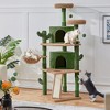 Yaheetech 66inch Cactus Cat Tree With Natural Sisal, Green/brown : Target