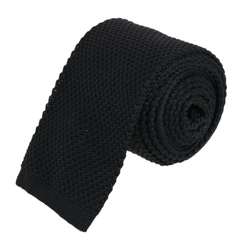 Ctm Men's Knit Square End Tie, Black : Target