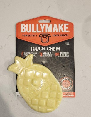 Bullymake Yellow Pineapple With Bacon Flavor Tough Chew Dog Toy : Target