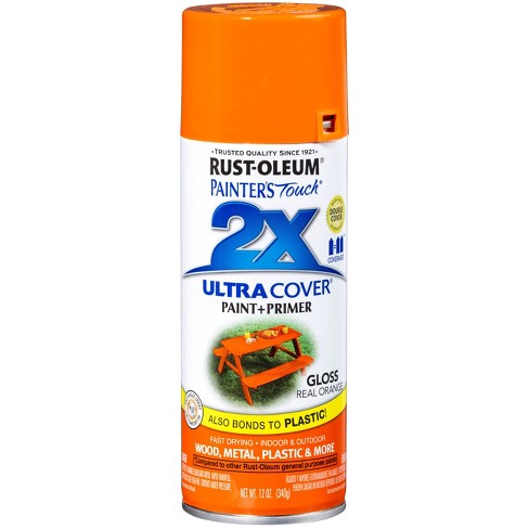 Rust-oleum 12oz 2x Painter's Touch Ultra Cover Gloss Spray Paint Orange ...
