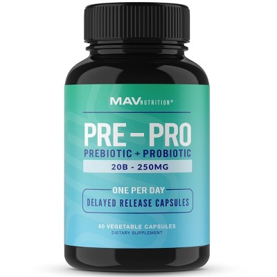 Prebiotic + Probiotic Capsules, Mav Nutrition, 60 Ct : Target