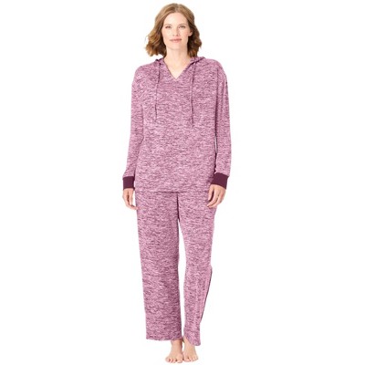 Dreams & Co. Women's Plus Size Hooded Marled Jersey Top - 22/24 ...