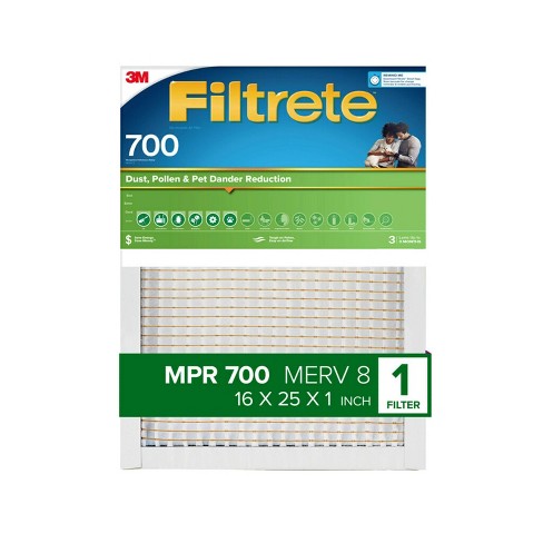 Filtrete 16" X 25" 700 Mpr Dust Pollen And Pet Dander Electrostatic Air ...
