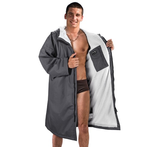 Catalonia Unisex Swim Parka, Water Resistant Warm Coat, Surf Swimming ...