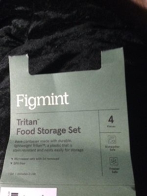 4pc (set Of 2) 8.5 Cup And 14 Cup Tritan Plastic Round Food Storage ...