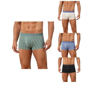INSPIRE CHIC Men's Striped Stretch Waistband Comfortable Mid-Waisted ...