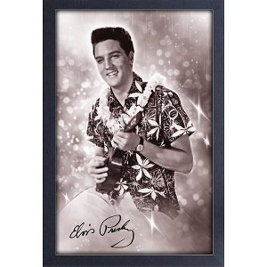 Elvis - Blue Hawaii - 11x17 Framed Gel Coat Print [POSTERS] Decor : Target