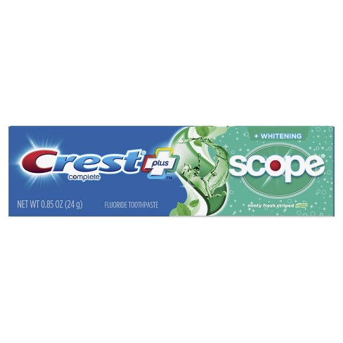 Crest Complete Whitening Plus Scope Multi-benefit Fluoride Toothpaste ...