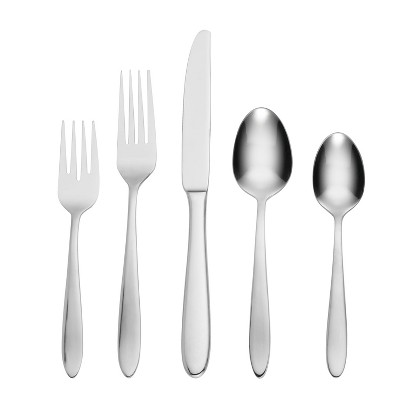 Oneida 20pc Stainless Steel Etta Flatware Set: Modern Silverware Service For 4, Dishwasher-safe ...