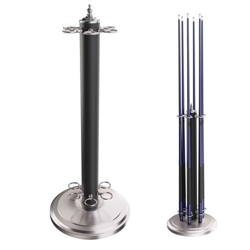 Metal Pool Cue Rack - Black & Brushed Nickel : Target