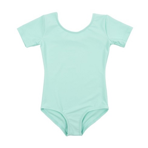 Leveret Girls Short Sleeve Leotard Aqua Xl (12-14) : Target