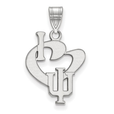 Black Bow Jewelry Sterling Silver Indiana Hoosiers Ncaa Large Pendant ...