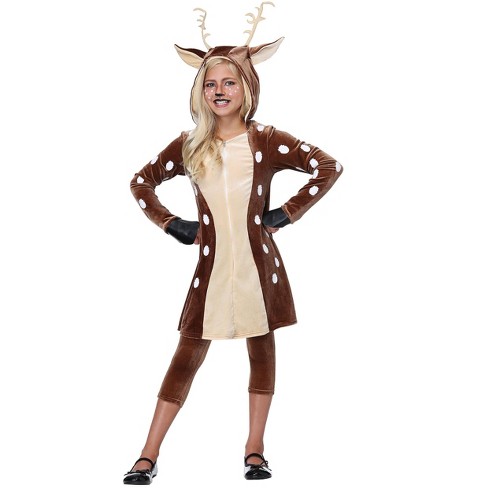 Halloweencostumes.com Medium Girl Fawn Costume For Girls, Brown/brown ...