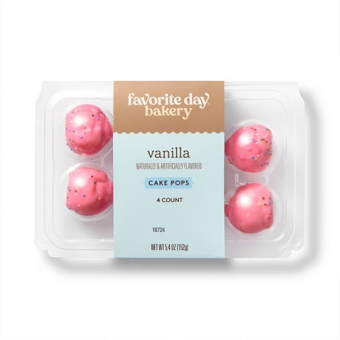 Vanilla Cake Pops - 5.4oz/4ct - Favorite Day™ : Target