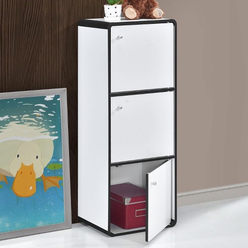 Kings Brand Furniture Dothan Wood 3-cubed Closed Bookcase - Storage ...