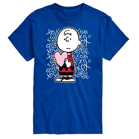 Men's Peanuts Charlie Brown Xoxo Short Sleeve Graphic T-shirt - Royal ...