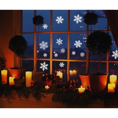 R N' D Christmas Snowflakes Window Clings- White Winter Snowflakes ...