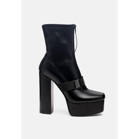 Boomer Chunky High Block Heel Boots : Target