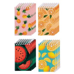 Juvale Spiral-bound Notepads - 24-pack Mini Top Spiral-bound Notebooks ...