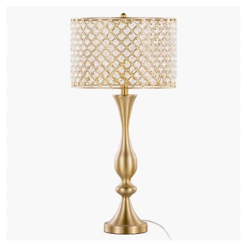 Lumisource Topaz 27" Glam/art Deco Table Lamp: Clear K9 Crystal, Gold ...