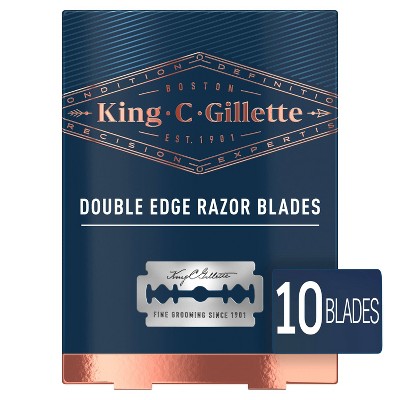 King C. Gillette Men's Double Edge Safety Razor Blades - 10ct : Target