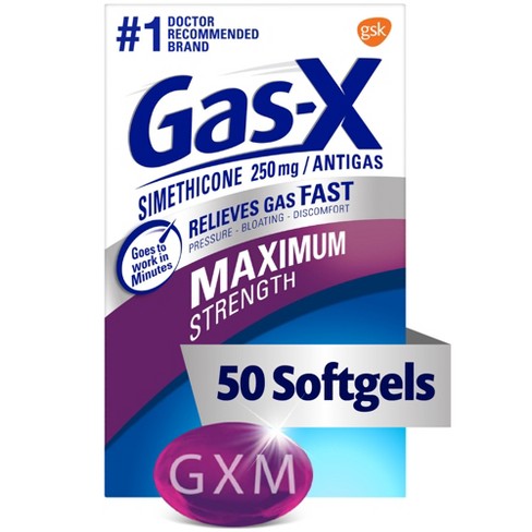 Gas-x Maximum Strength Softgel For Gas Relief - 50ct : Target