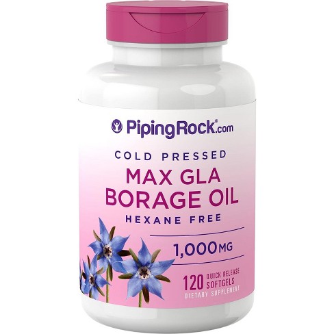 Piping Rock Borage Oil Softgels | 1000 Mg | 120 Count : Target