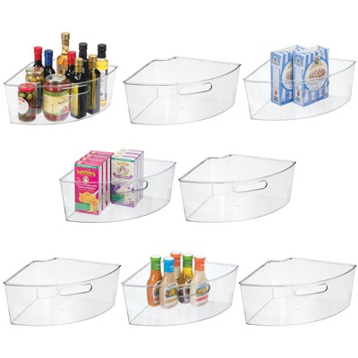 Mdesign Lazy Susan Kitchen Food Storage Organizer Bin - 6 Pack - Clear ...