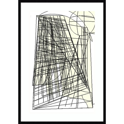 29" X 41" Graphic Landscape By Alex Caminker Wood Framed Wall Art Print - Amanti Art: Modern ...