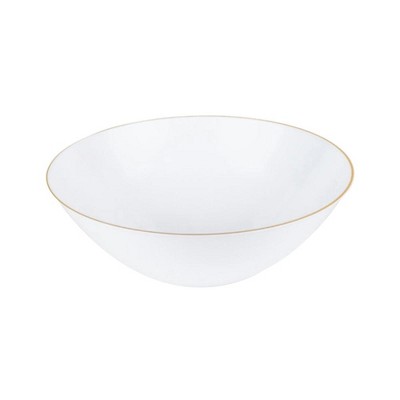 Smarty Had A Party 6 Oz. White With Gold Rim Organic Round Disposable ...