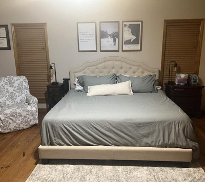 Double Flange Merrow Stitch Duvet Cover & Sham Set - Threshold ...