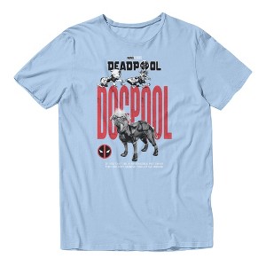 Marvel Deadpool & Wolverine Mens Funny Dog T Shirt - Light Blue - Small ...