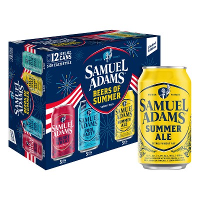 Samuel Adams Sips Of Summer Seasonal Variety Pack - 12pk/12 Fl Oz Cans : Target