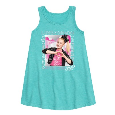 Jojo Siwa #feeling Graphic Sleeveless Aline Dress - Turquoise - 3t : Target