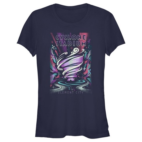 Juniors Womens Elemental Cyclone Stadium Poster T-shirt : Target