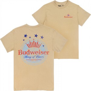 Mens Budweiser 150 King of Beers Front & Back Print T-Shirt : Target