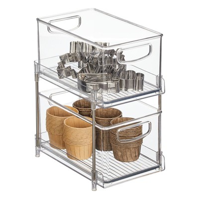 Sorbus 2-tier Sliding Mesh Basket Drawers - White : Target