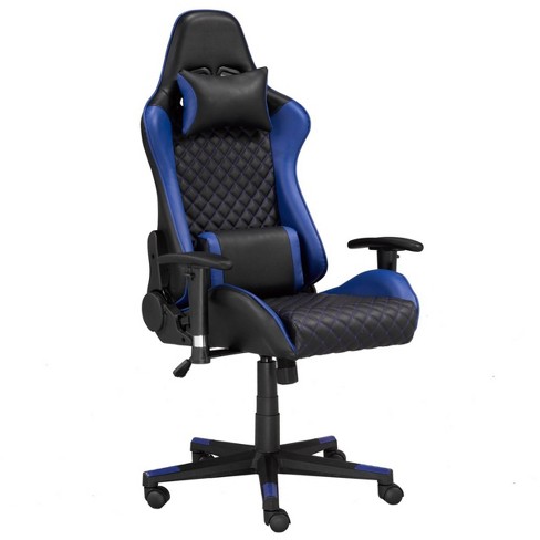 Brassex 53.5" Violet Gaming Chair Black/blue : Target