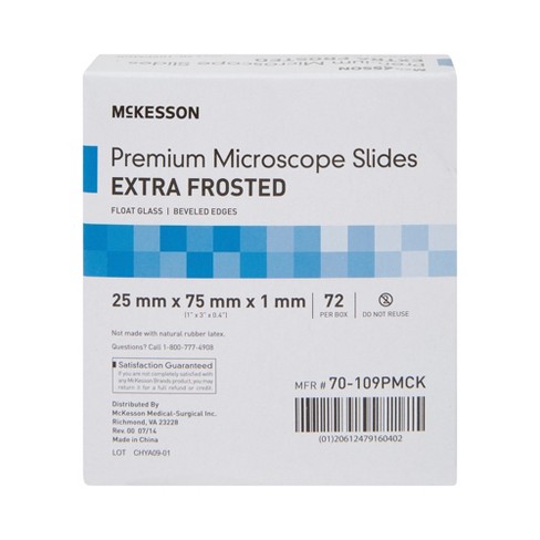Mckesson Glass Microscope Slides Extra-frosted End 25 X 75 X 1 Mm : Target