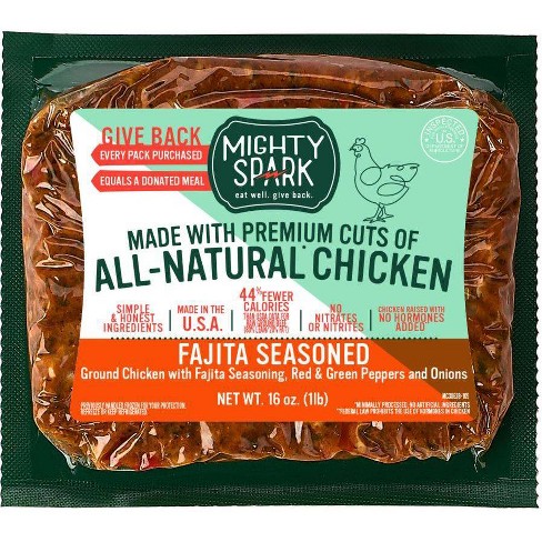 Mighty Spark Fajita Seasoned Ground Chicken - 16oz : Target