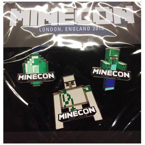 Thinkgeek, Inc. Minecraft Minecon 2015 Exclusive Pin Set Of 3 : Target