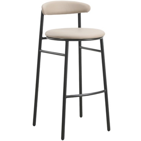 Leisuremod Lume Series Modern Bar Stool Upholstered In Polyester With ...