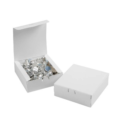 5" x 4 1/2" x 2" White Square Cardstock Party Favor Boxes - 12 Pc. : Target
