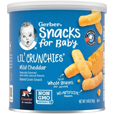 Gerber Baby Food Mild Cheddar Crunchies Baby Snack 1.48oz Target